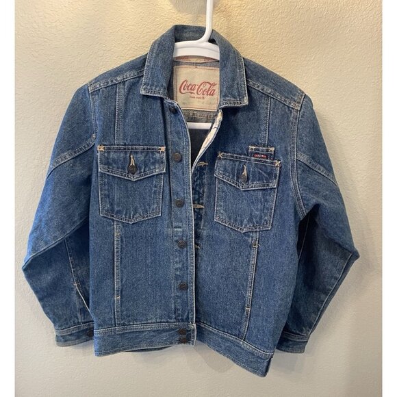 Coca Cola | Jackets & Coats | Vintage Cocacola Jean Jacket Trucker ...